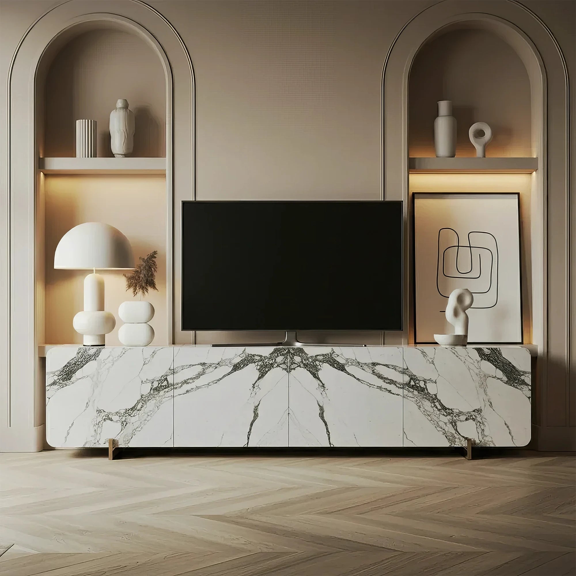 Modern Marble TV Console - ONS Marble – ONS MARBLE4